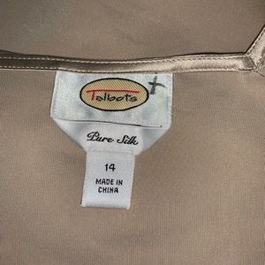 Talbots | Tops | Talbots Pure Silk Beautiful Sleeveless Gold Top | Poshmark